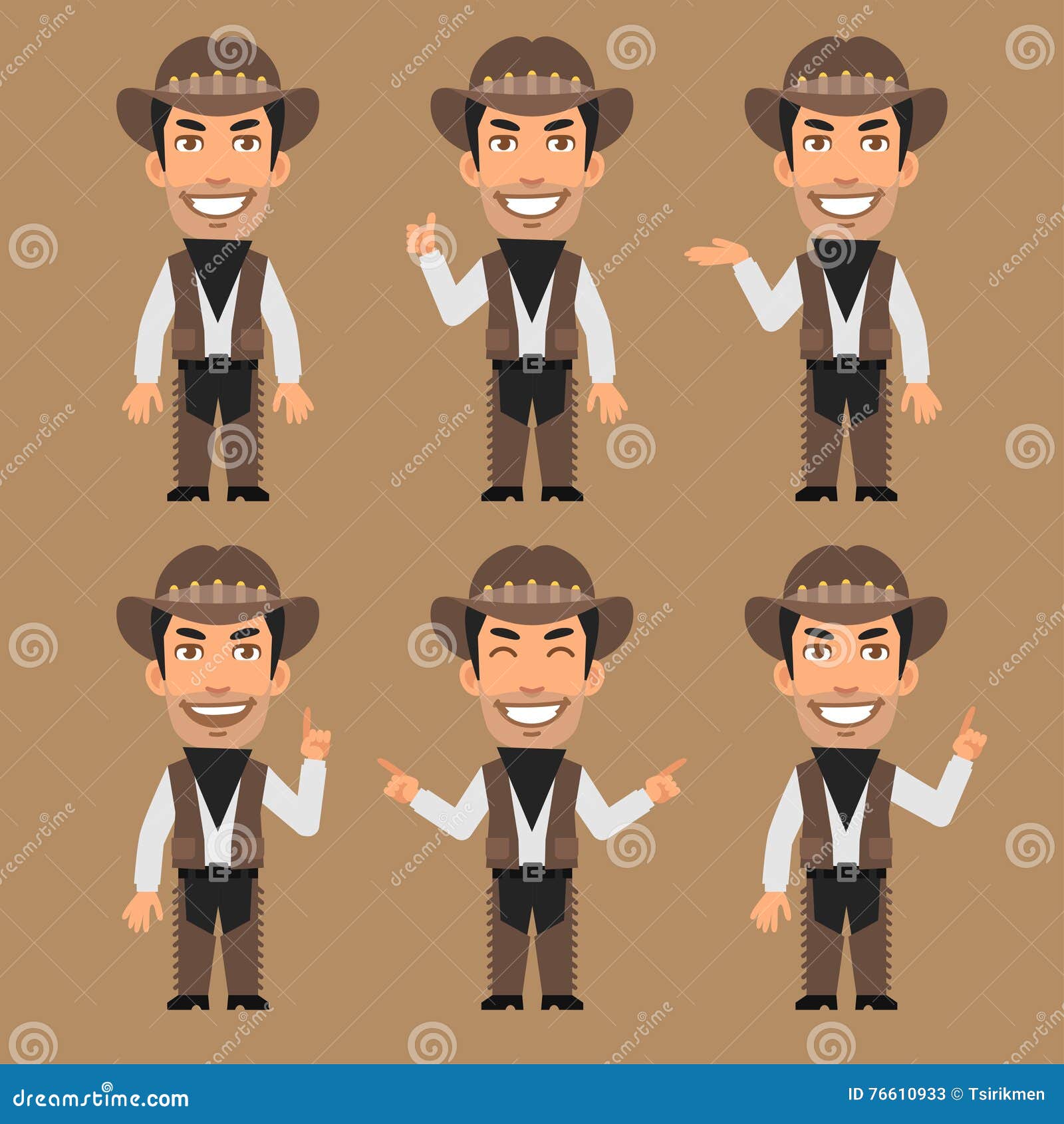 Robber Cowboy Indicates and Shows Stock Vector - Illustration of cowboy ...