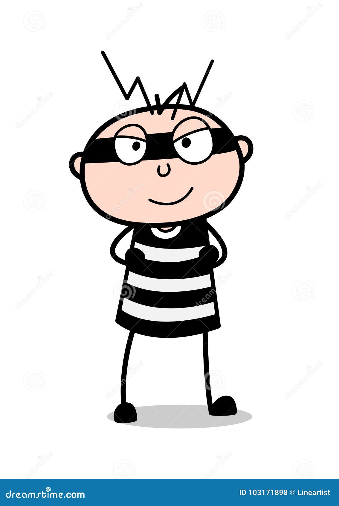 Robber Cunning Smiling Face Expression Stock Illustration ...