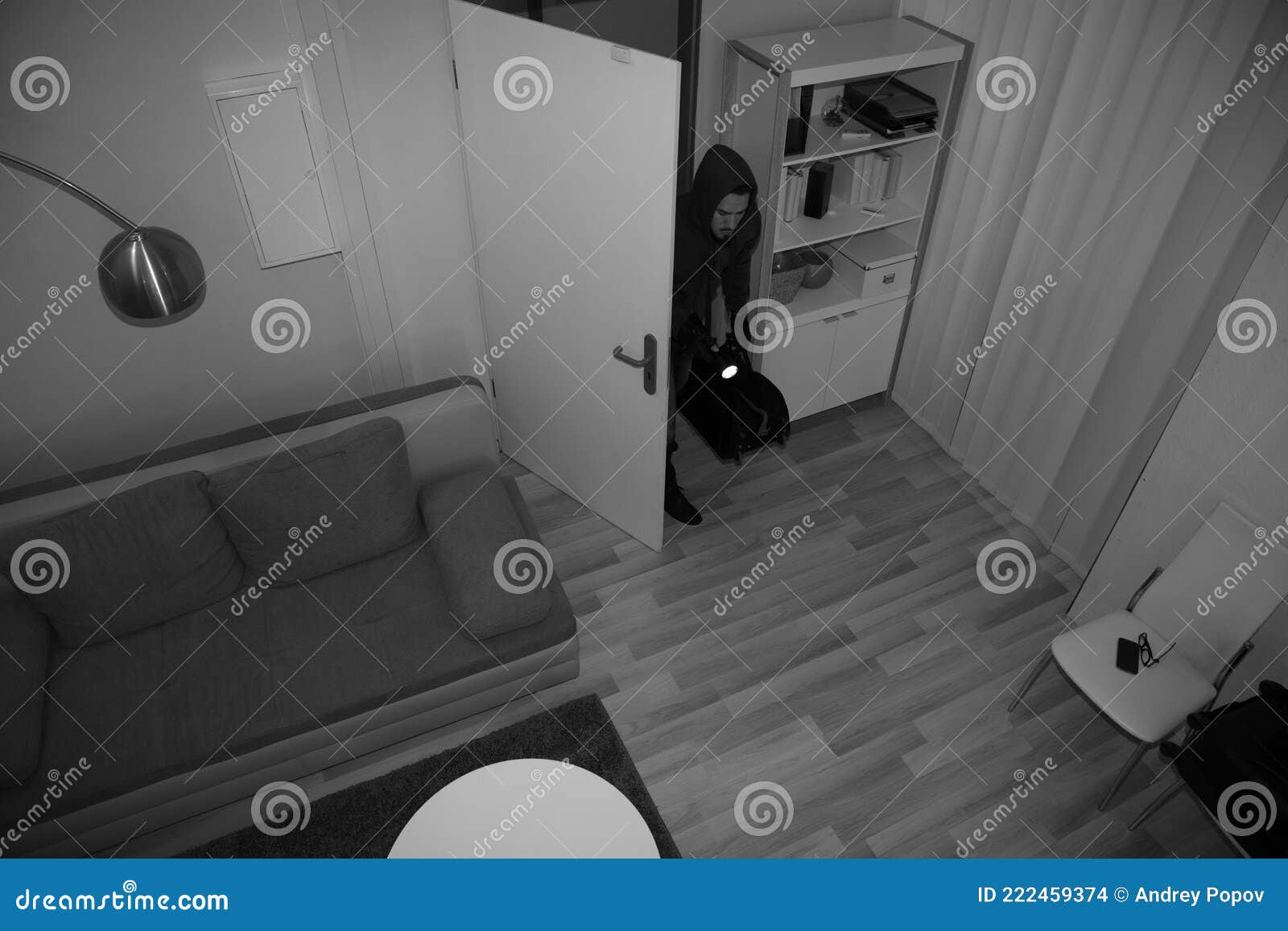 Robber Entering in House stock photo. Image of interior - 222459374