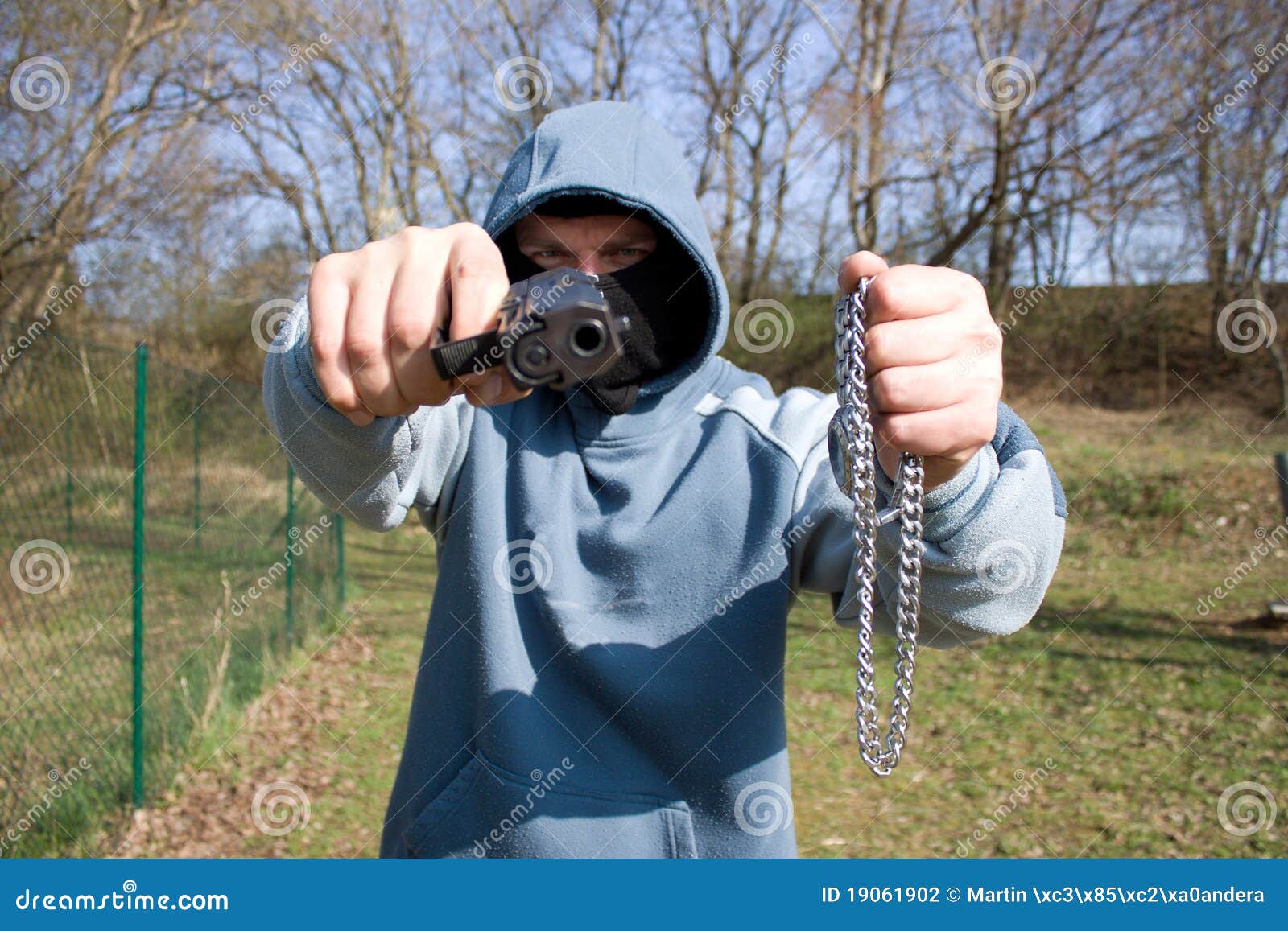 Robber with a gun stock photo. Image of robber, crime - 19061902