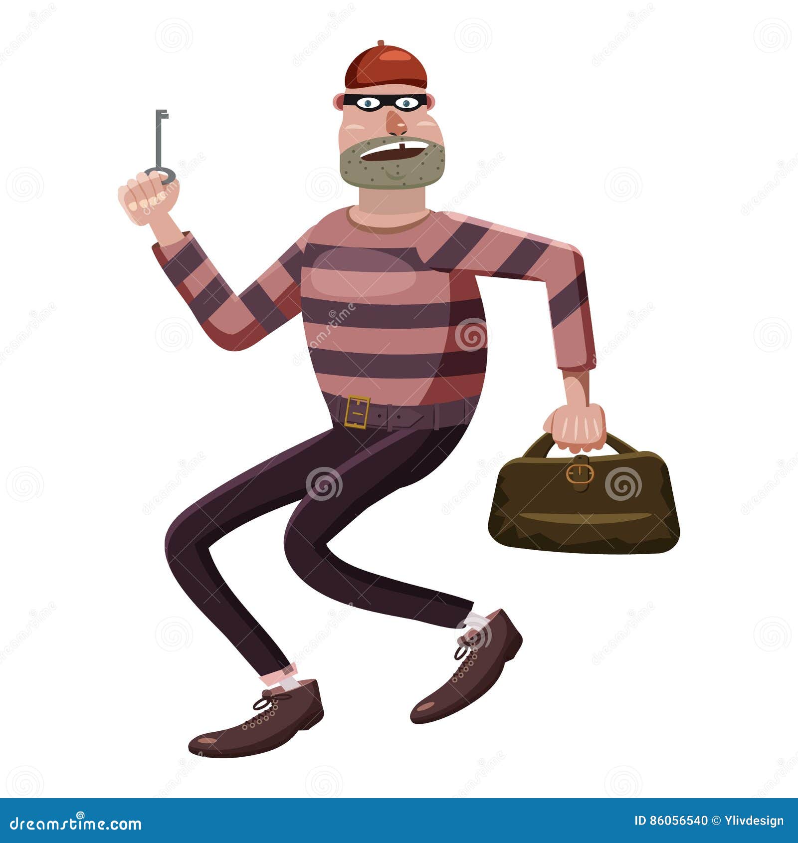 Robber icon, cartoon style stock vector. Illustration of robber - 86056540
