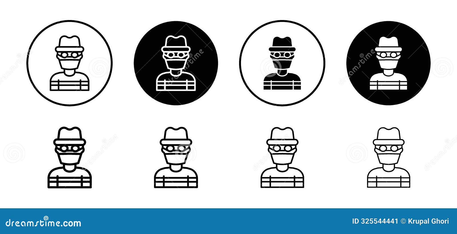 Robber Icon Depicting Criminal Activity and Theft Prevention, Suitable ...