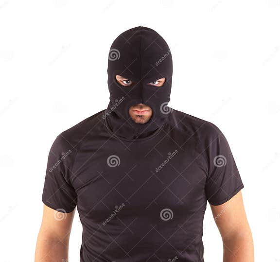 Robber with masked stock photo. Image of hitman, bandit - 29617018