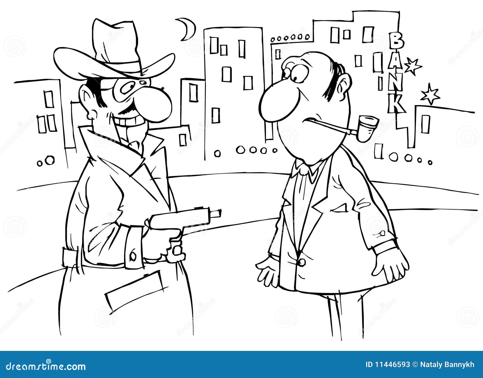 Robber and mugged passerby stock vector. Illustration of ransacker ...