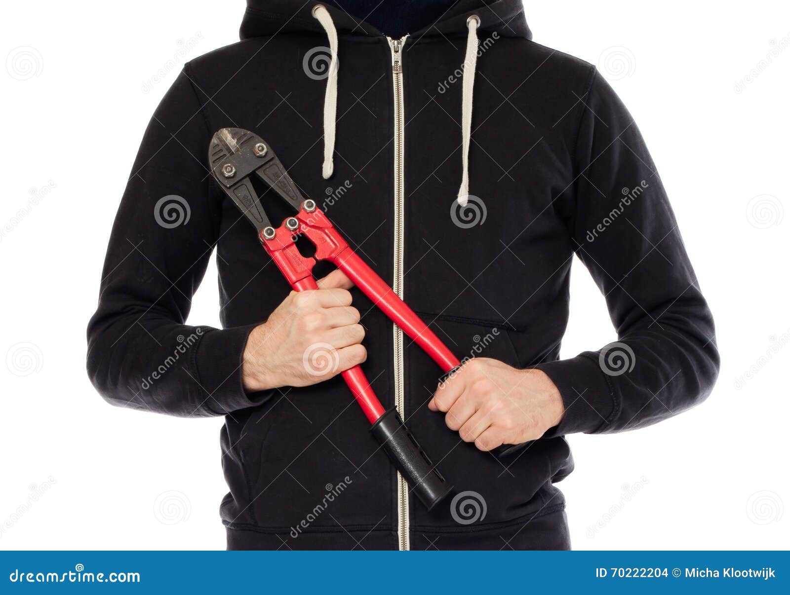 Robber with Red Bolt Cutters Stock Photo - Image of scary, garden: 70222204