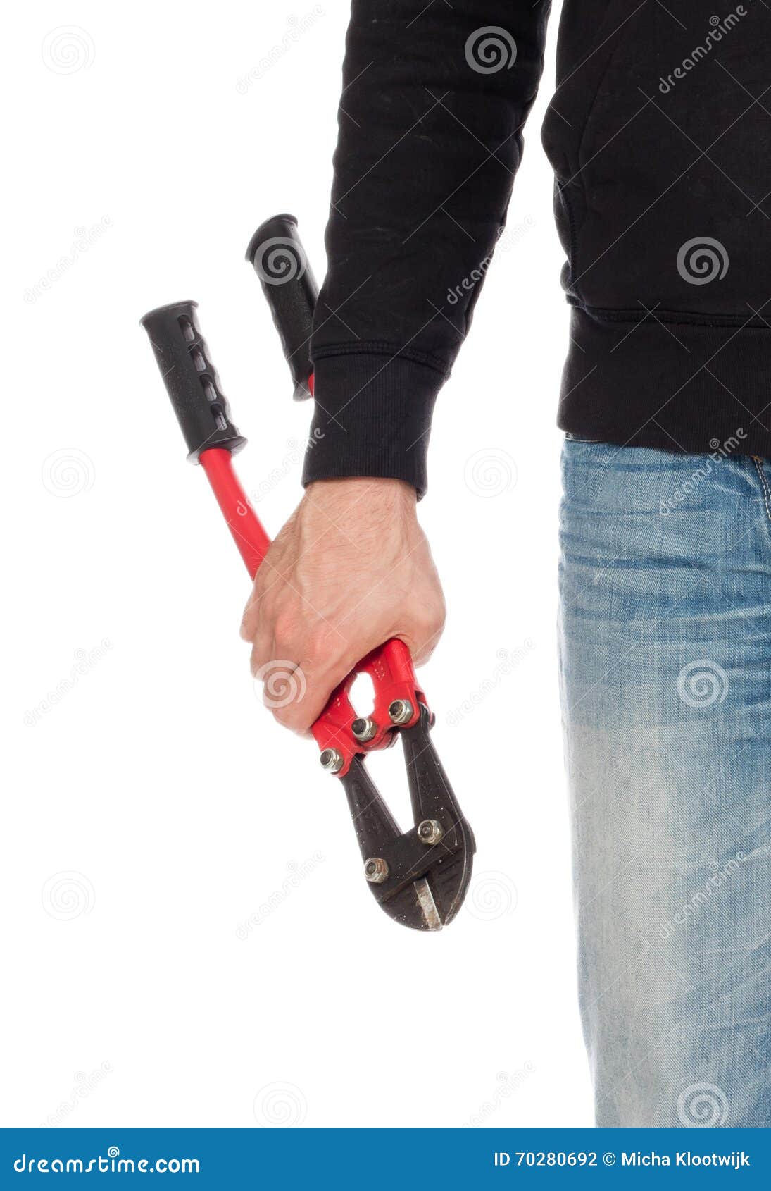 Robber with Red Bolt Cutters Stock Photo - Image of evil, mask: 70280692