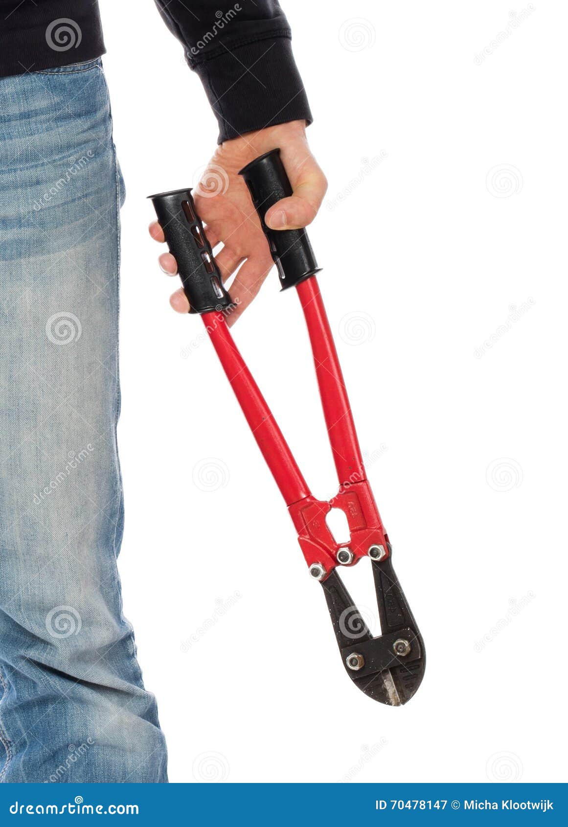 Robber with Red Bolt Cutters Stock Image - Image of blade, burglar ...