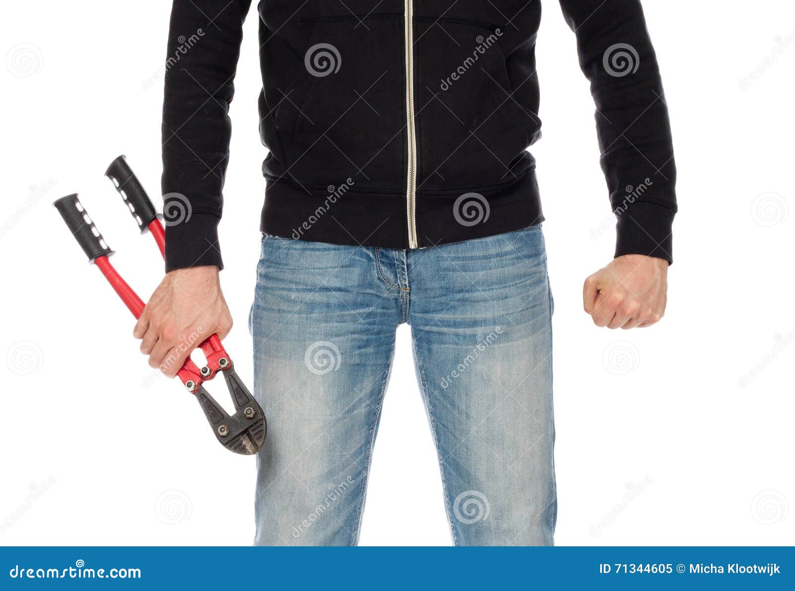 Robber with Red Bolt Cutters Stock Image - Image of activity, chain ...