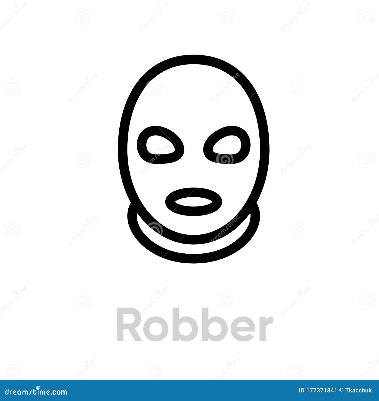 Robber Security Icon. Editable Line Vector Stock Vector - Illustration ...