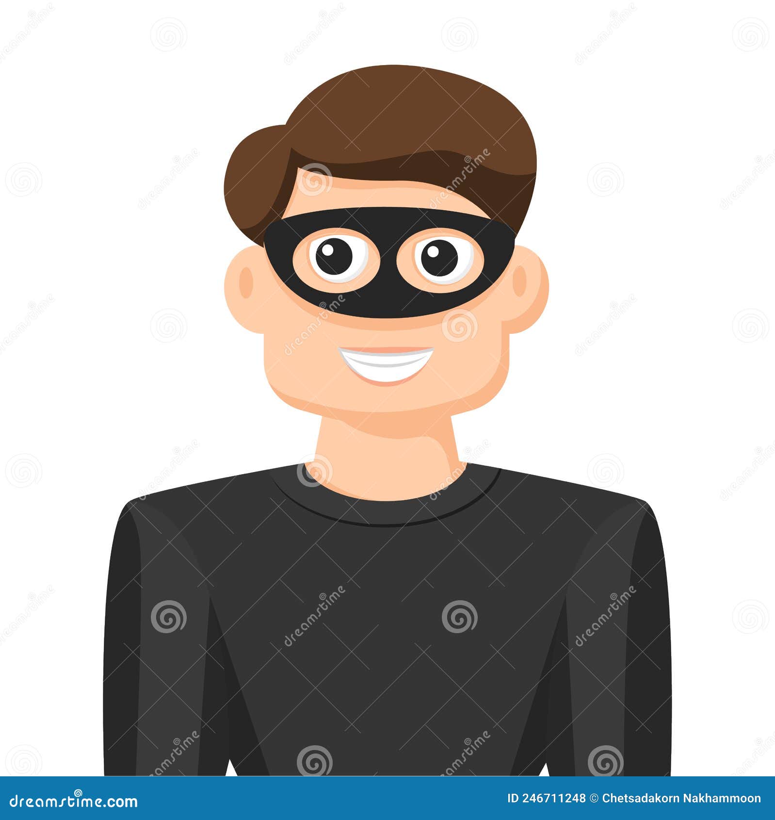 Robber in Simple Flat Vector Stock Vector - Illustration of modern ...