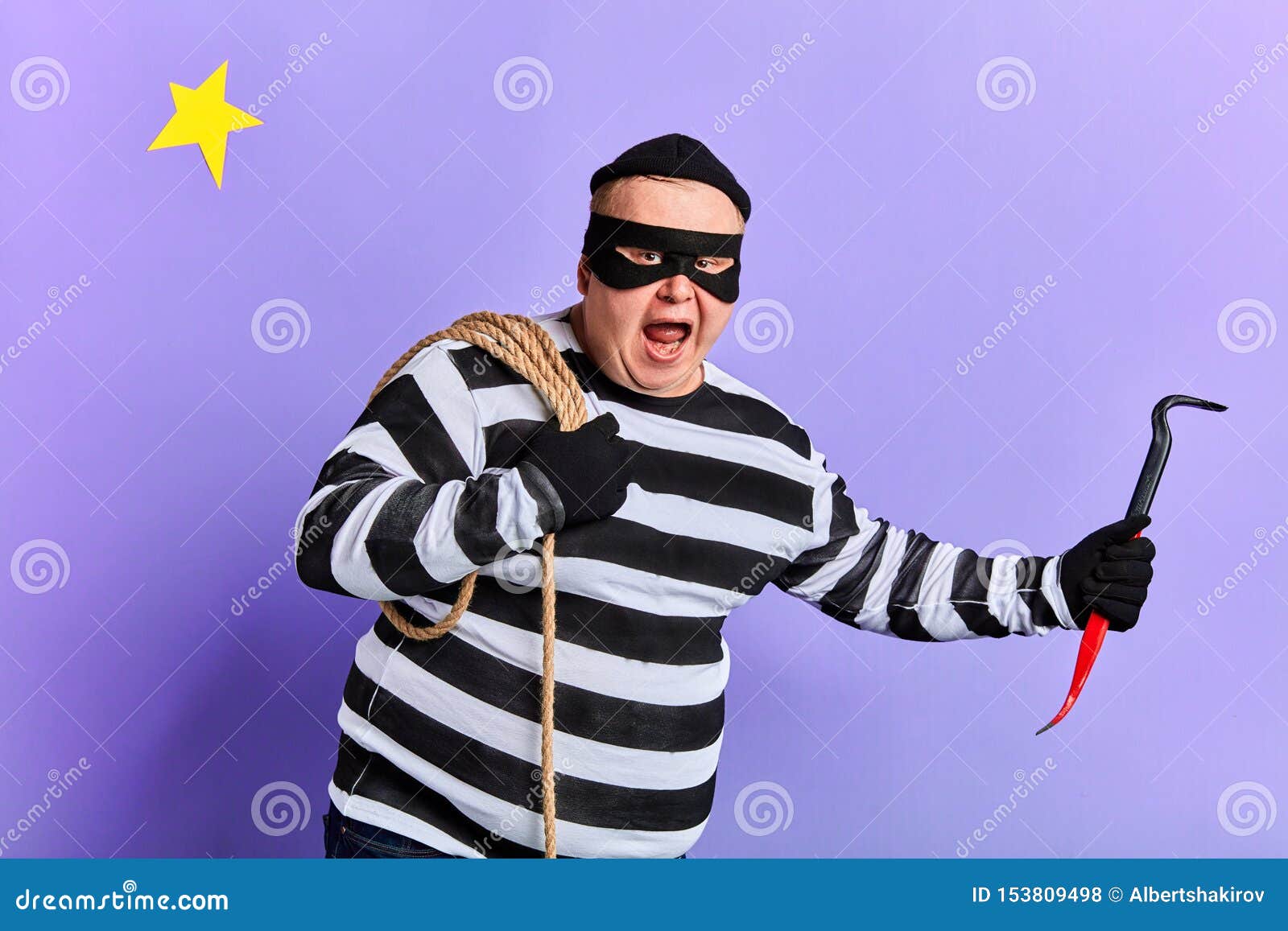 Robber Stealing, Sneaking Up the Flat Stock Photo - Image of protection ...