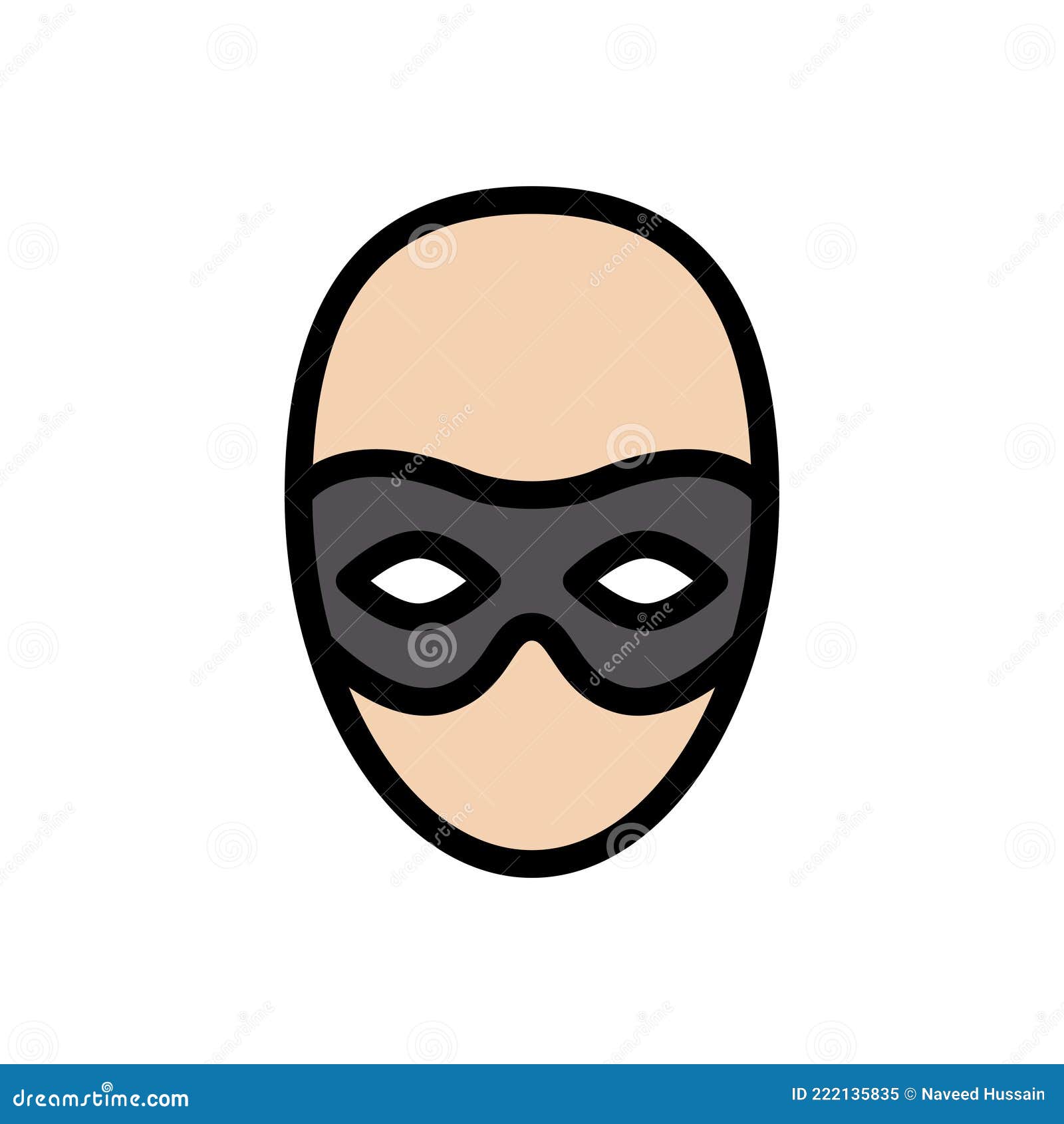 Robber Vector Line Colour Icon Stock Vector - Illustration of person ...