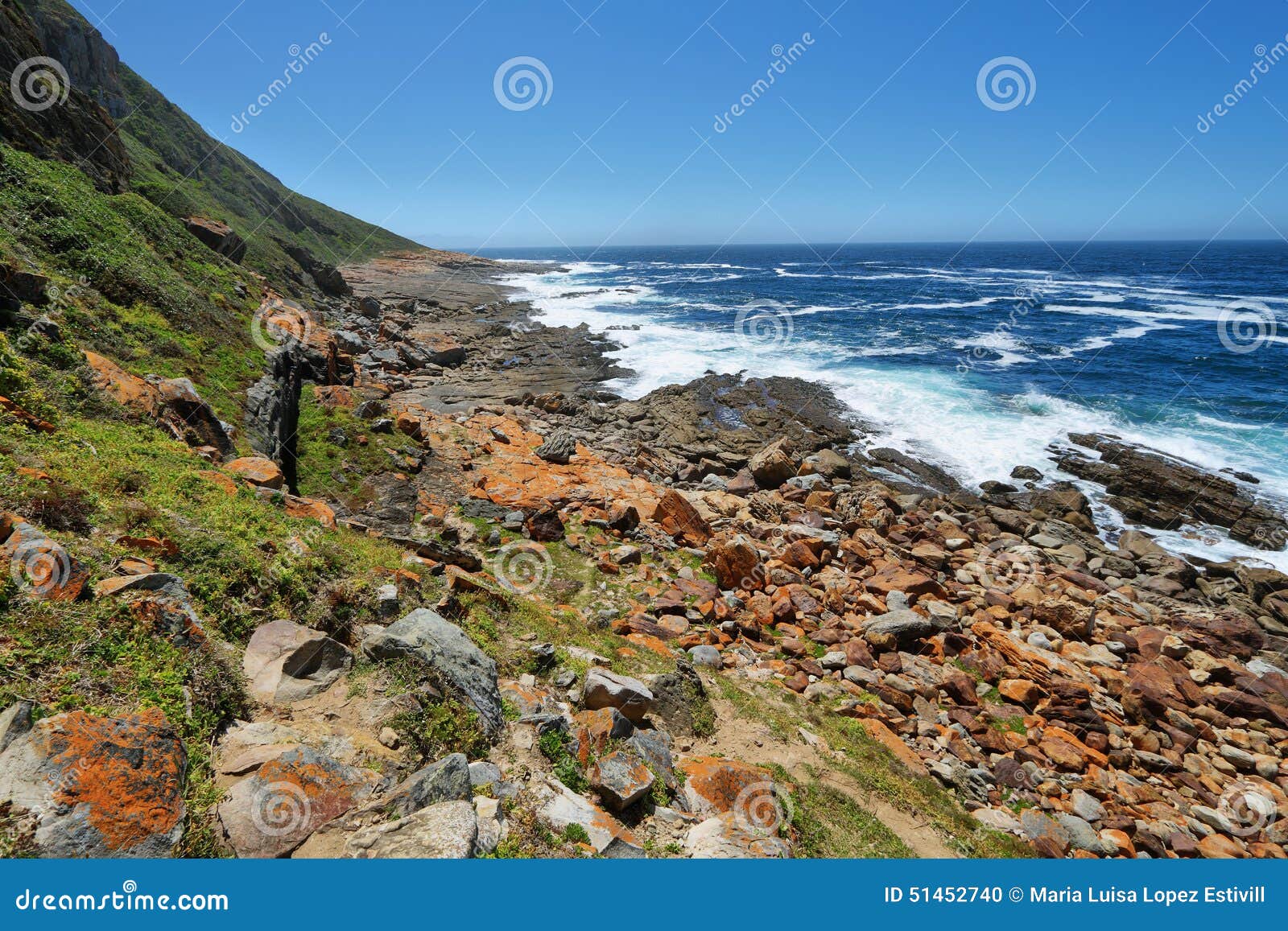 Robberg nature reserve stock photo. Image of seaside - 51452740