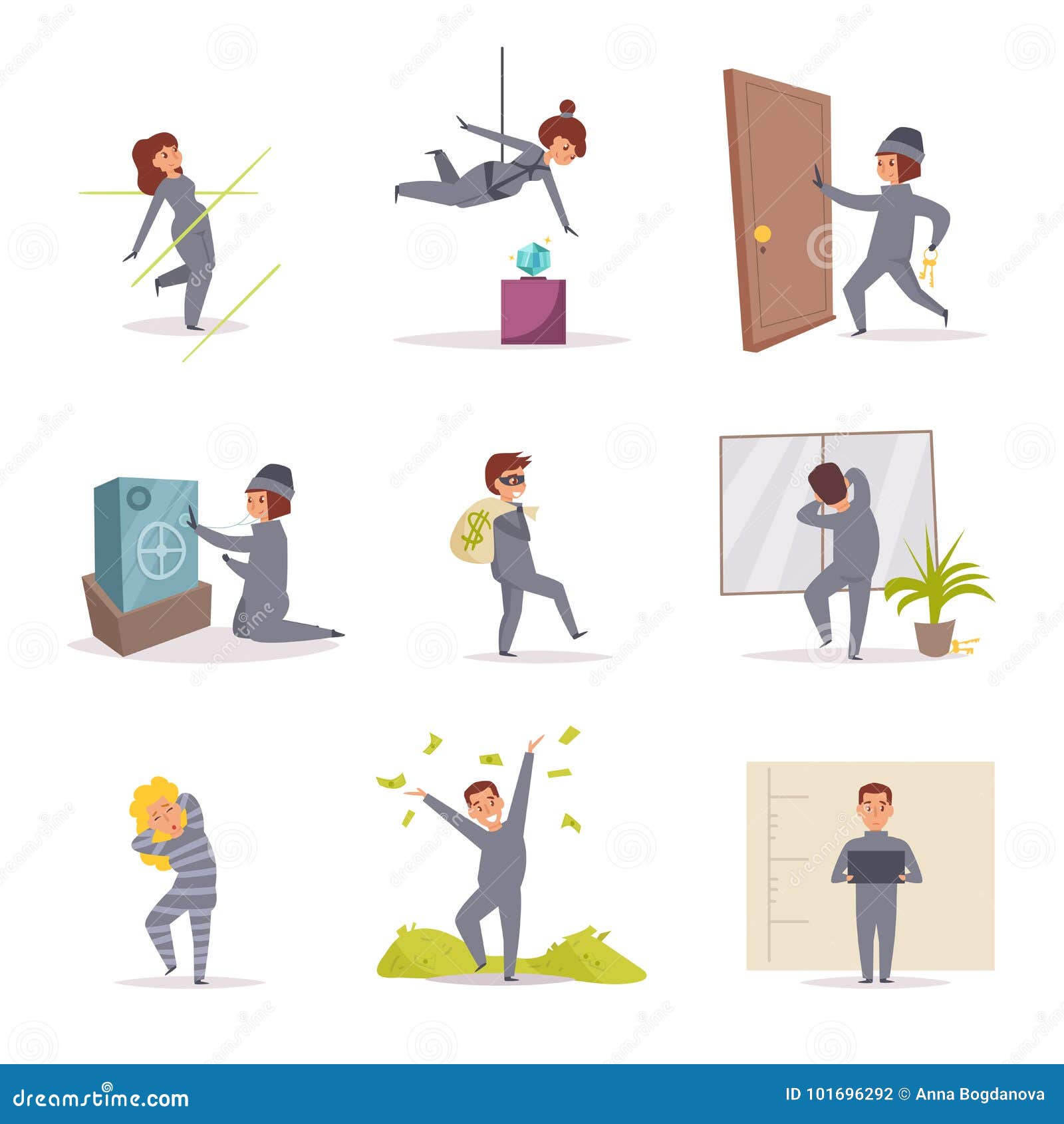 Robbers. Vector. Cartoon. | CartoonDealer.com #101696292