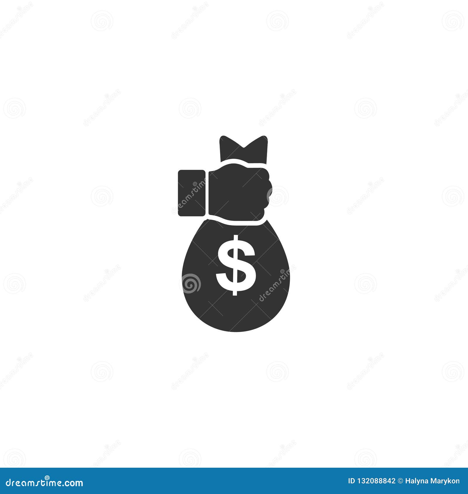 Robbery icon flat stock vector. Illustration of money - 132088842