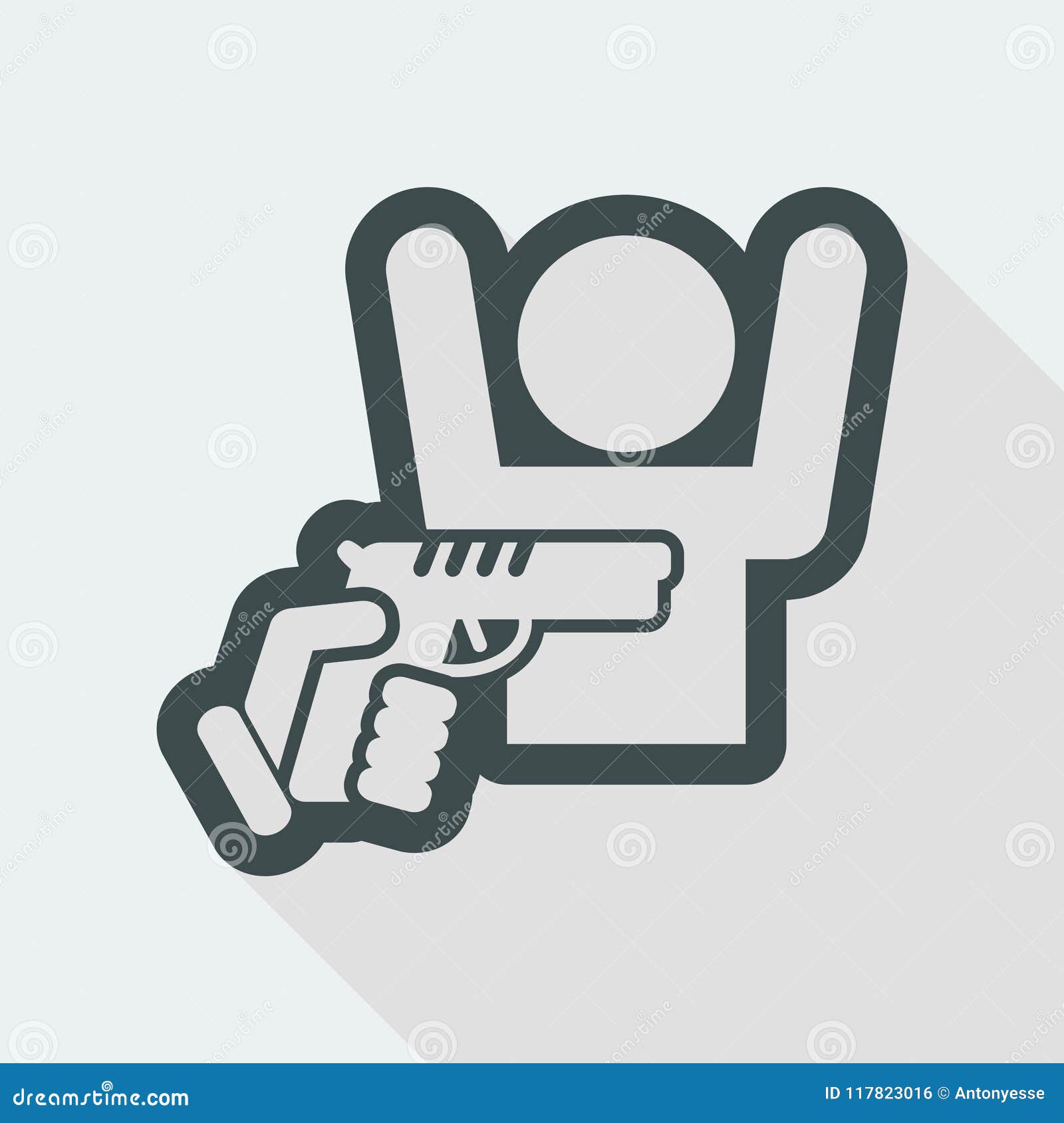 Robbery with gun stock vector. Illustration of robber - 117823016