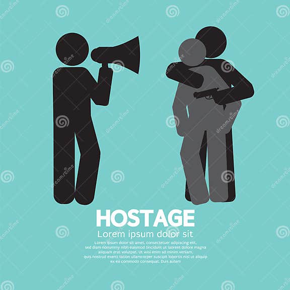 Robbery, Hostage and Policeman Graphic Symbol Stock Vector ...