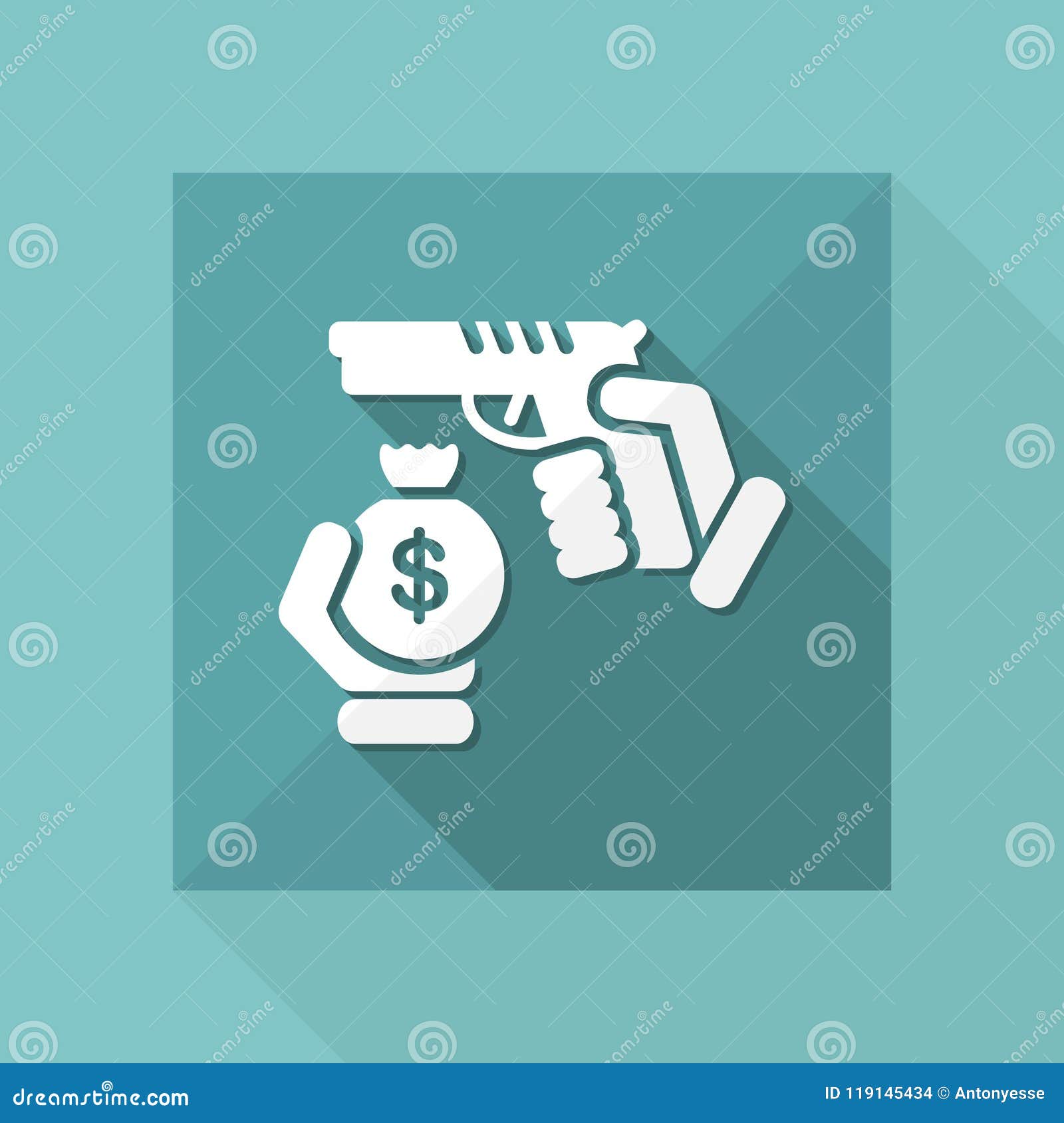 Robbery icon stock vector. Illustration of news, robbery - 119145434