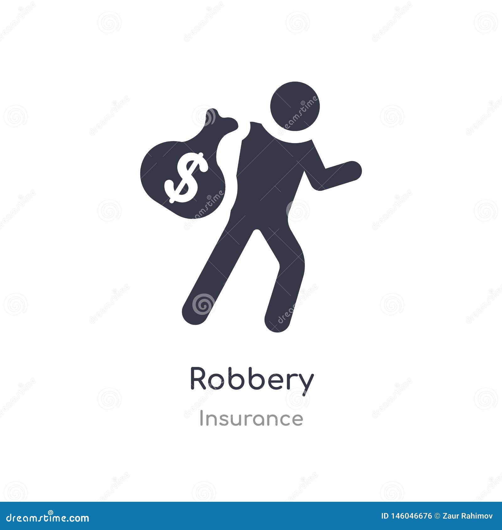 Robbery Icon In Cartoon Style Isolated On White Background. Crime ...
