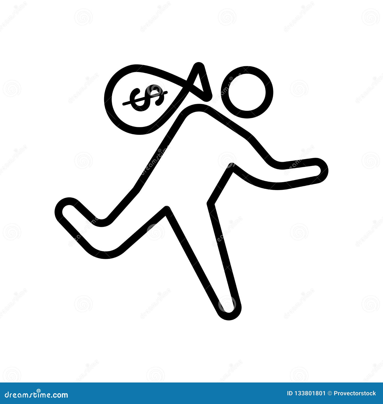 Robbery Icon Vector Sign and Symbol Isolated on White Background Stock ...