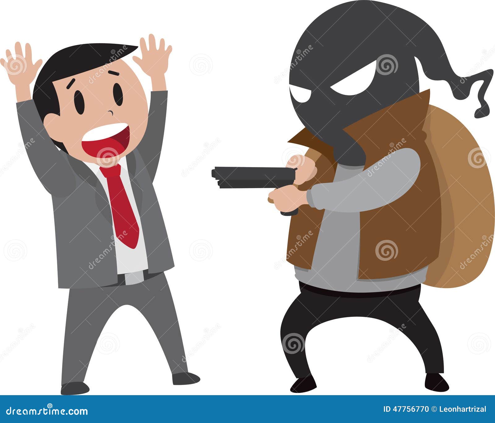 Robbery stock vector. Illustration of crime, thug, vector - 47756770