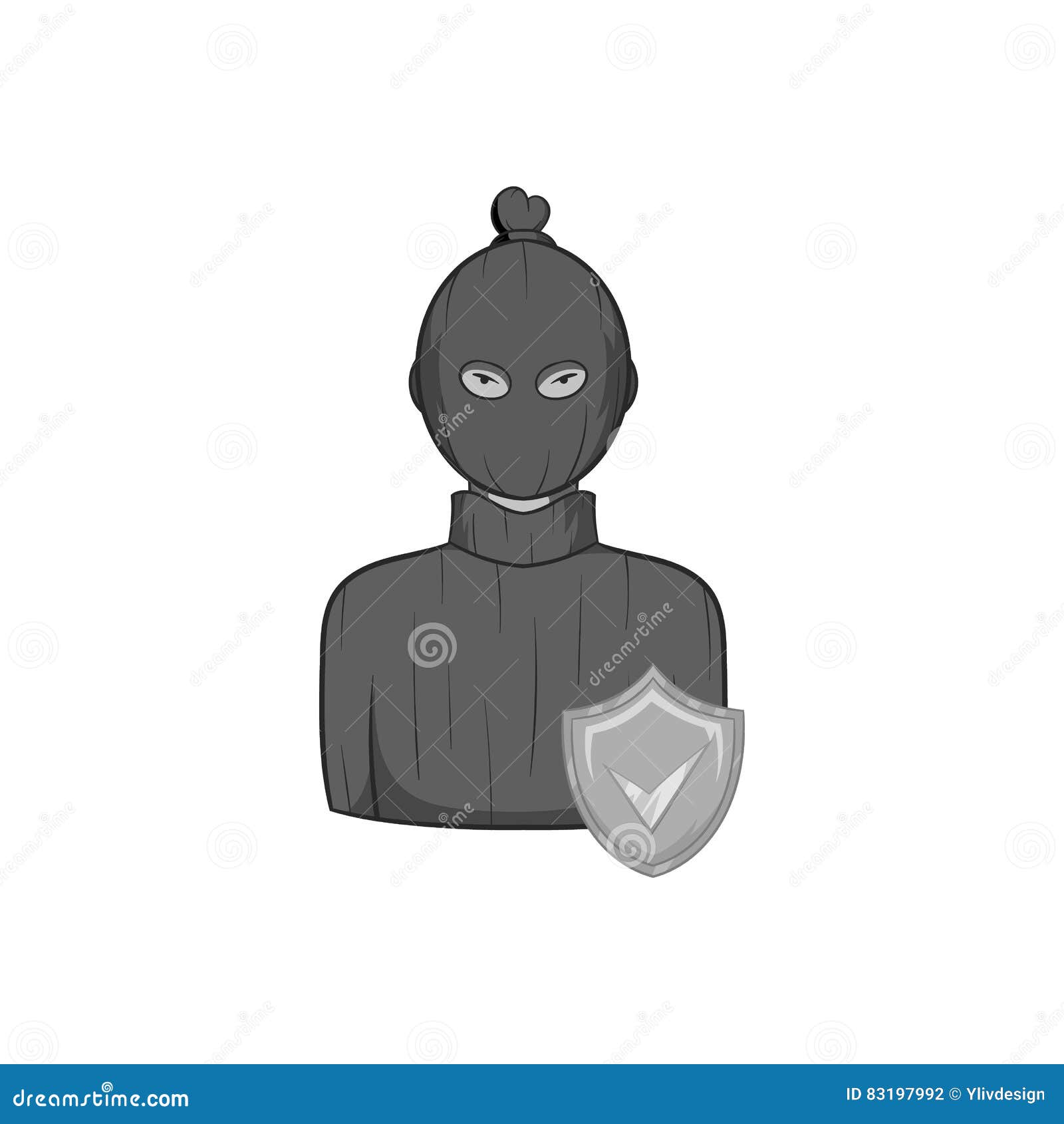 Robbery Insurance Icon, Black Monochrome Style Stock Vector ...