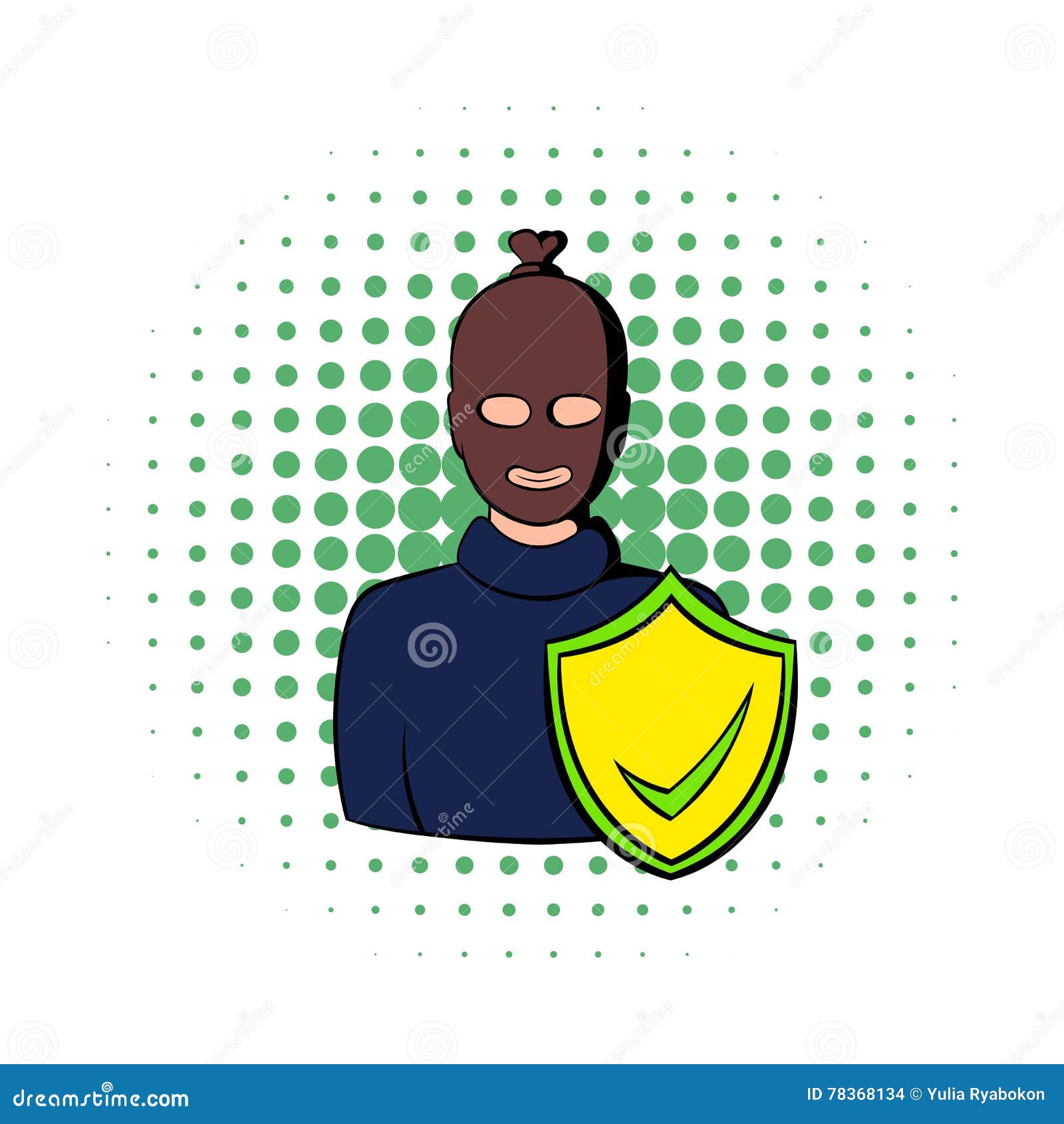 Robbery Insurance Icon, Comics Style Stock Illustration - Illustration ...