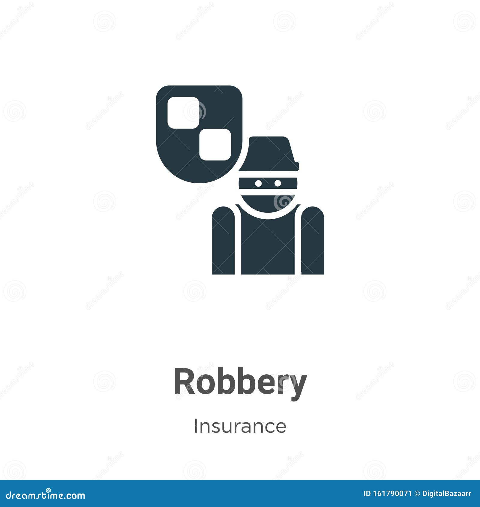 Robbery Vector Icon on White Background. Flat Vector Robbery Icon ...