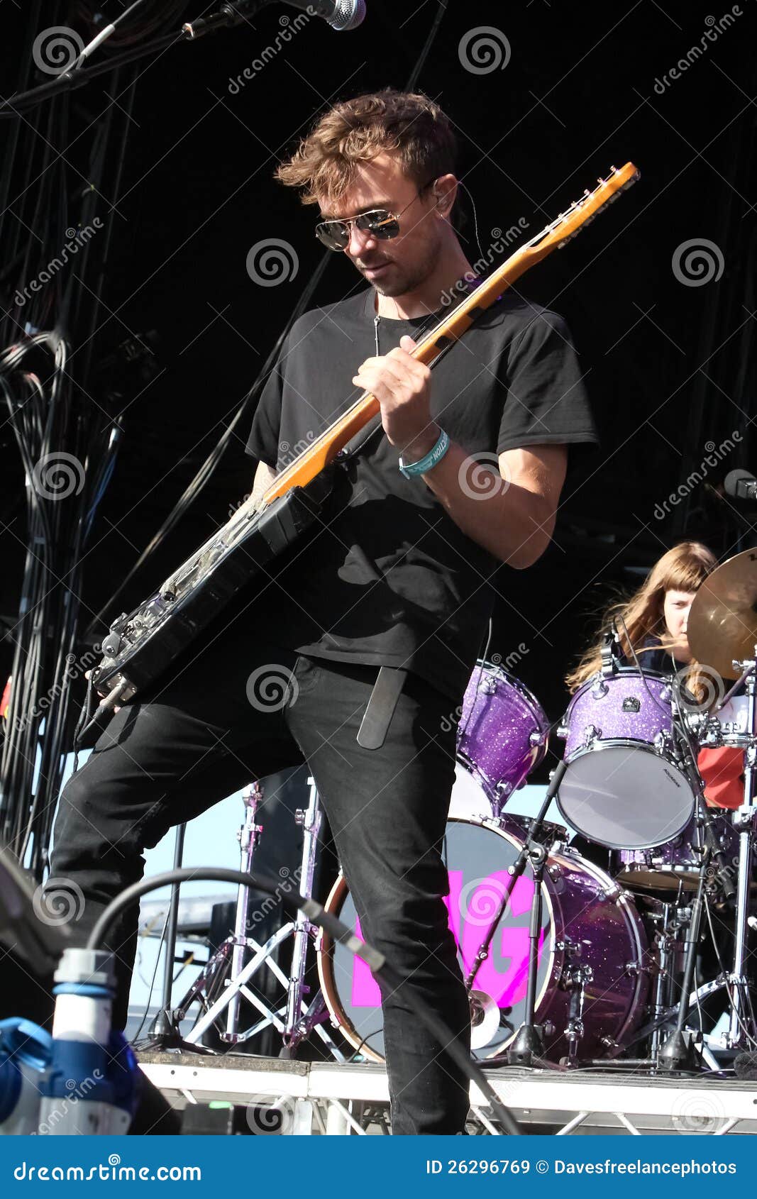 Robbie Furze of the Big Pink Editorial Stock Image - Image of drummer ...