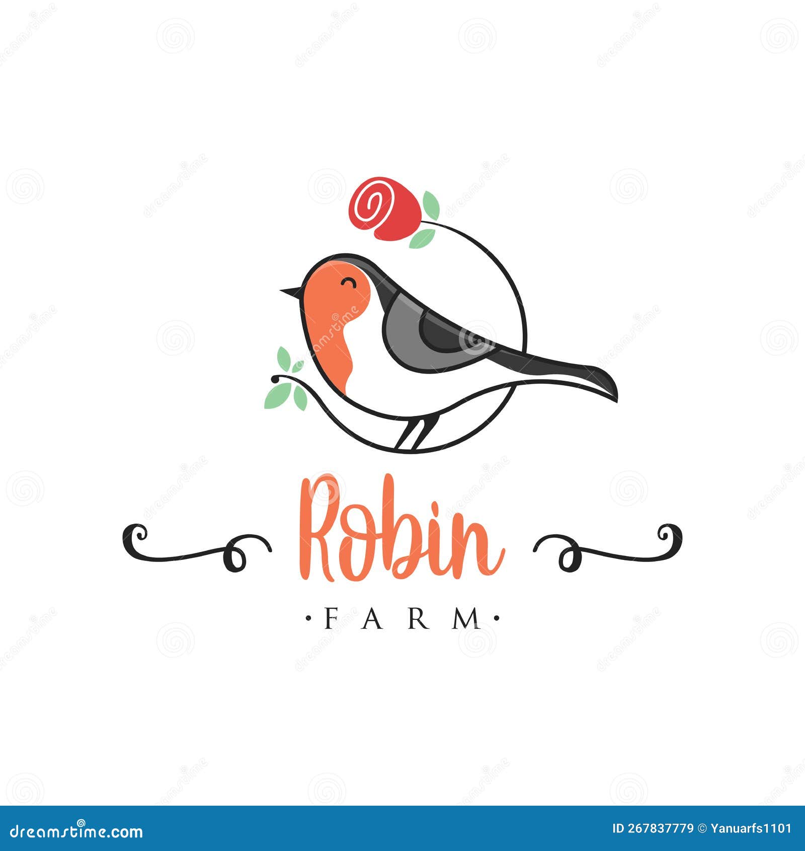 Robbin Bird Logo Design Concept Vector Stock Illustration ...