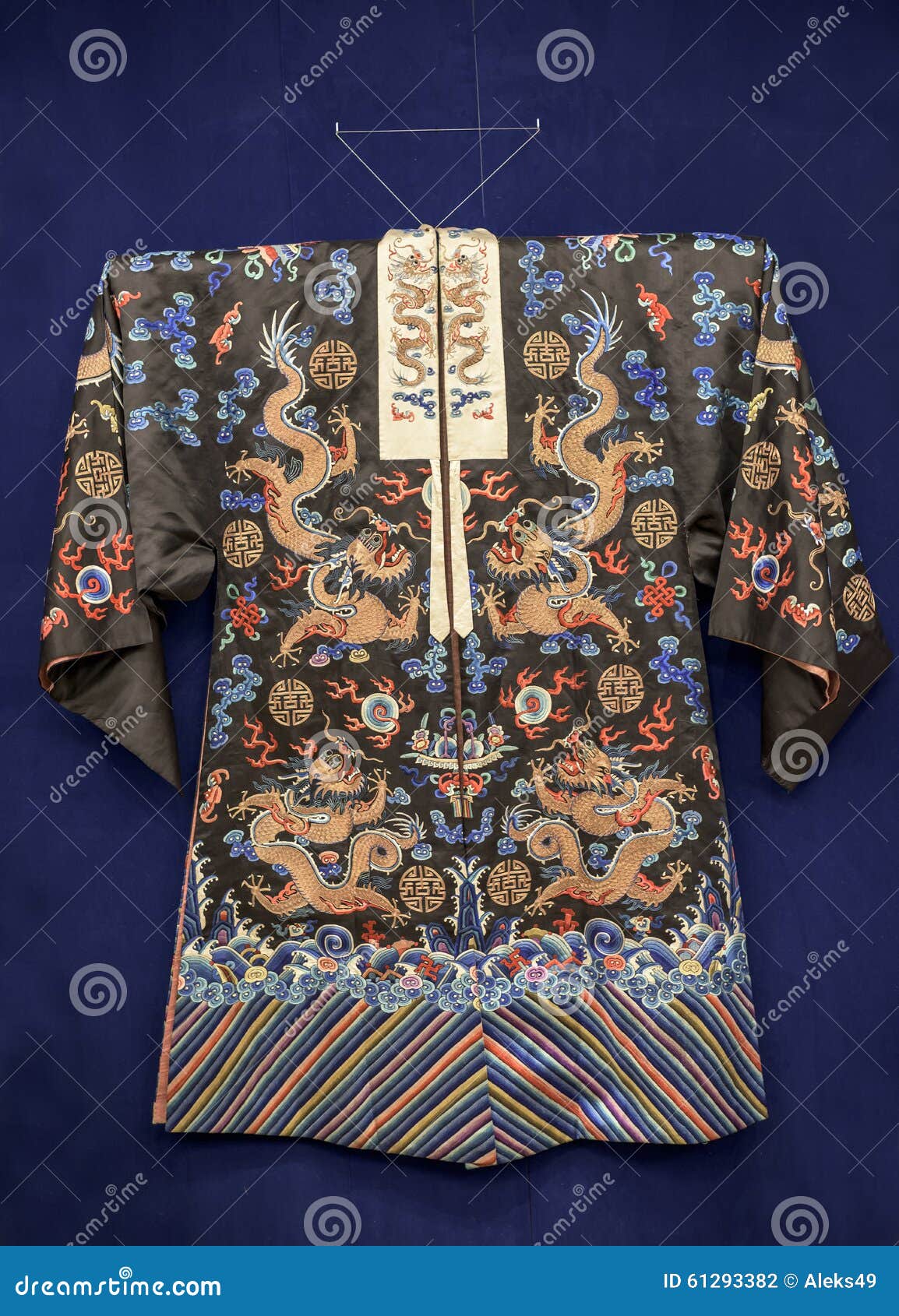Robe from China, Early 20th Century. Silk, Gold Thread, Embroidery ...