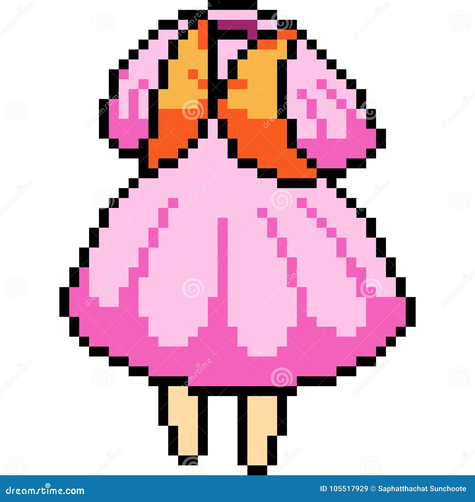 Robe D'art De Pixel De Vecteur Illustration de Vecteur - Illustration ...