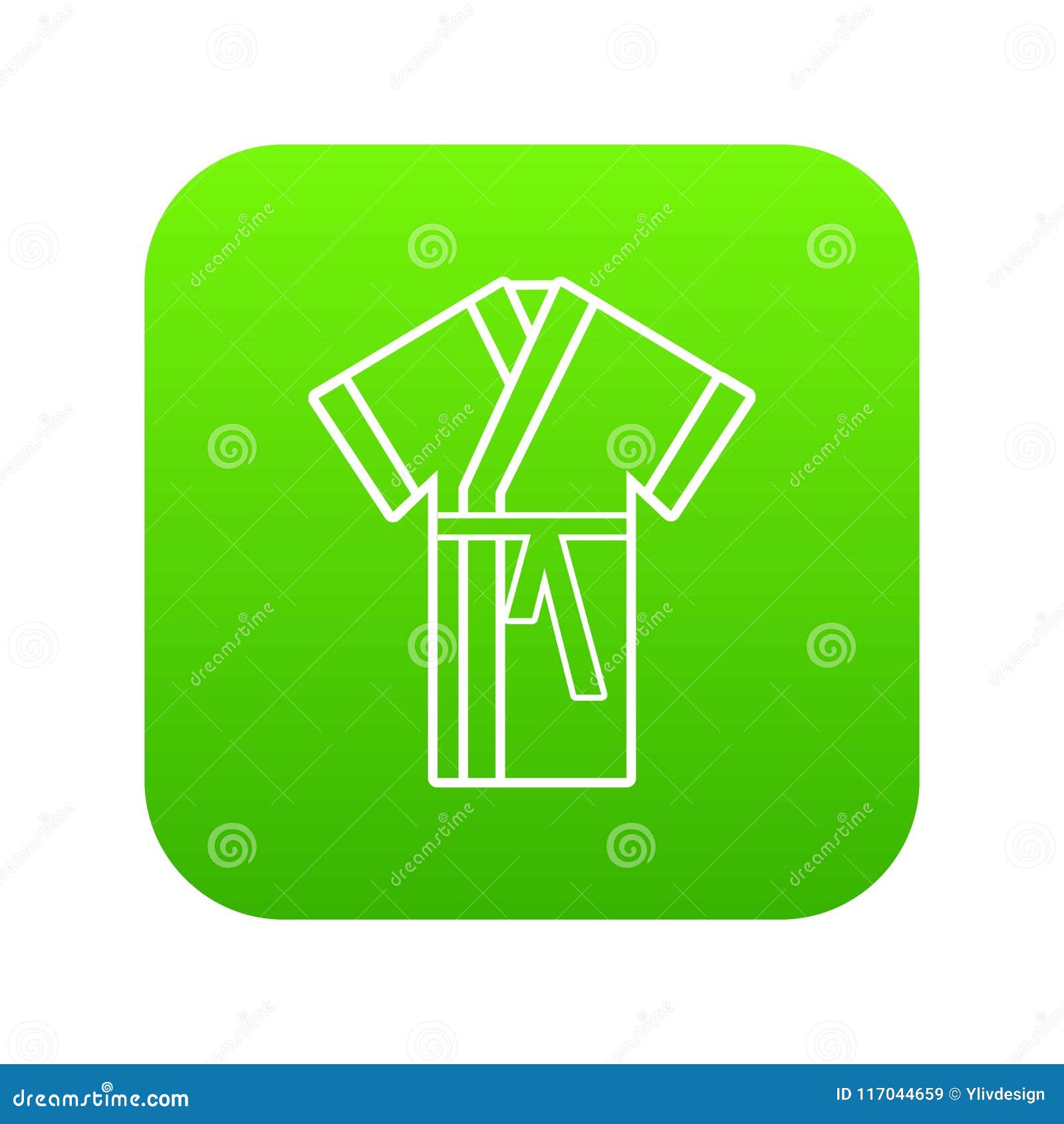 Robe icon green vector stock vector. Illustration of beauty - 117044659