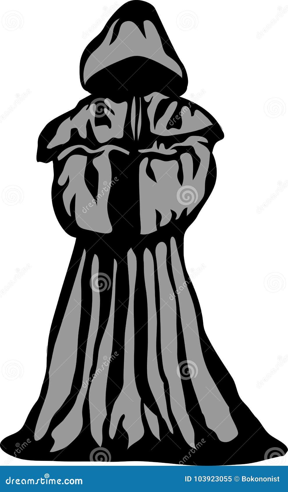 Robed person stock vector. Illustration of silent, priest - 103923055