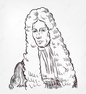 Robert Boyle Vector Sketch Portrait Isolated Editorial Image ...