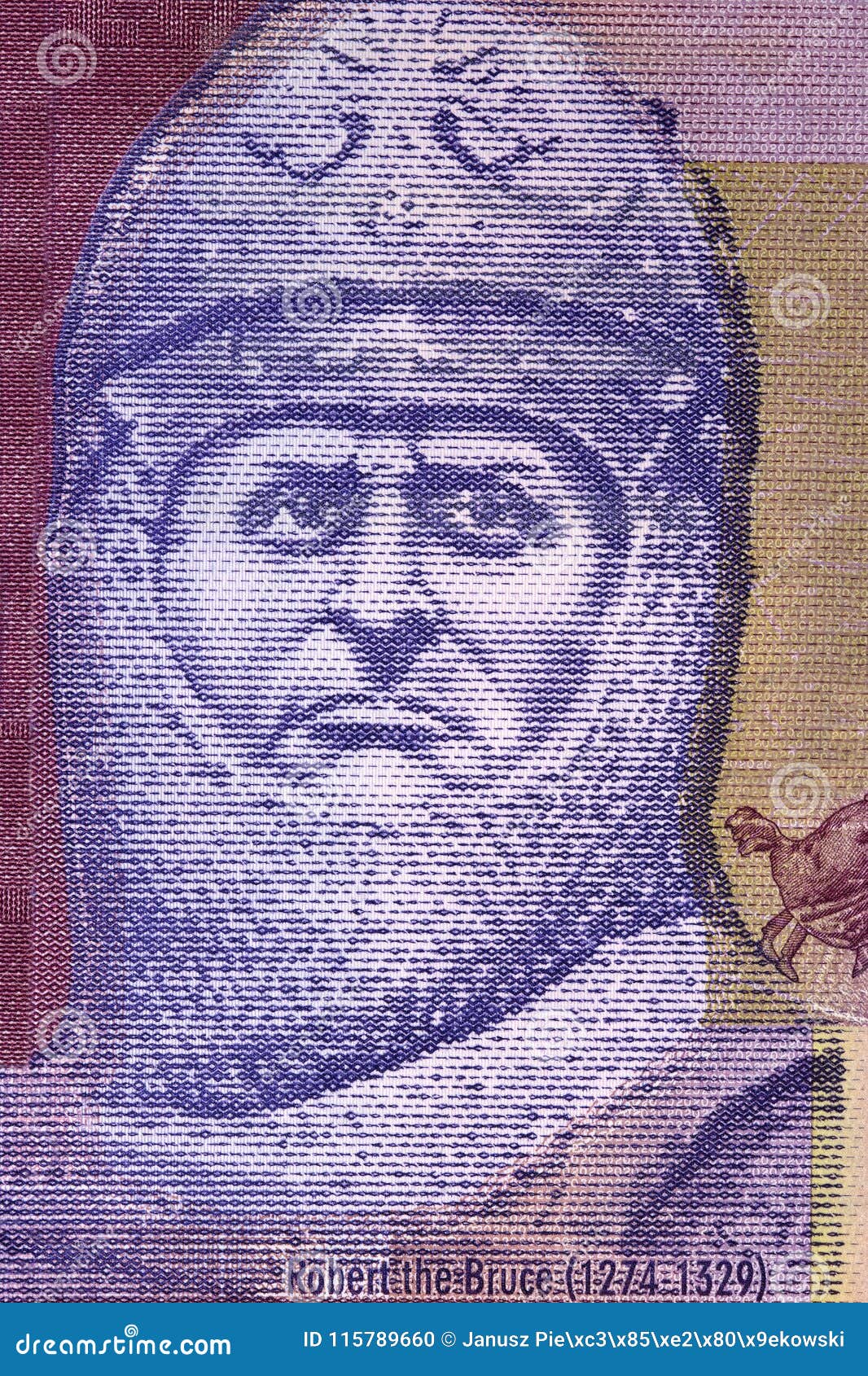 Robert the Bruce portrait stock photo. Image of pound - 115789660