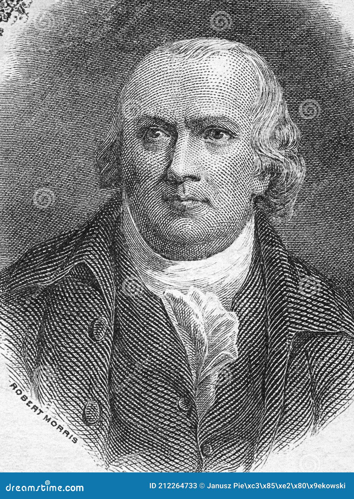 Robert Morris a Portrait from American Money Stock Image - Image of ...
