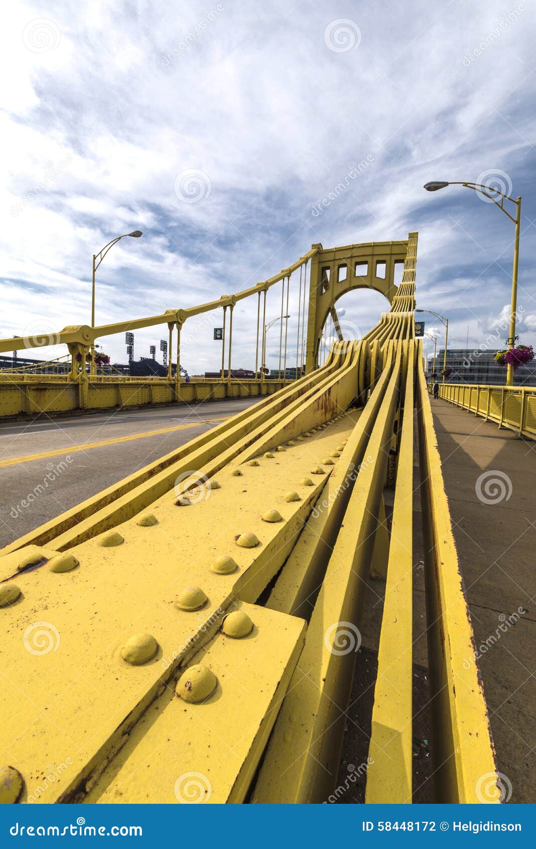 Roberto Clemente Bridge (Sixth Street Bridge) In Pittsburgh Editorial ...