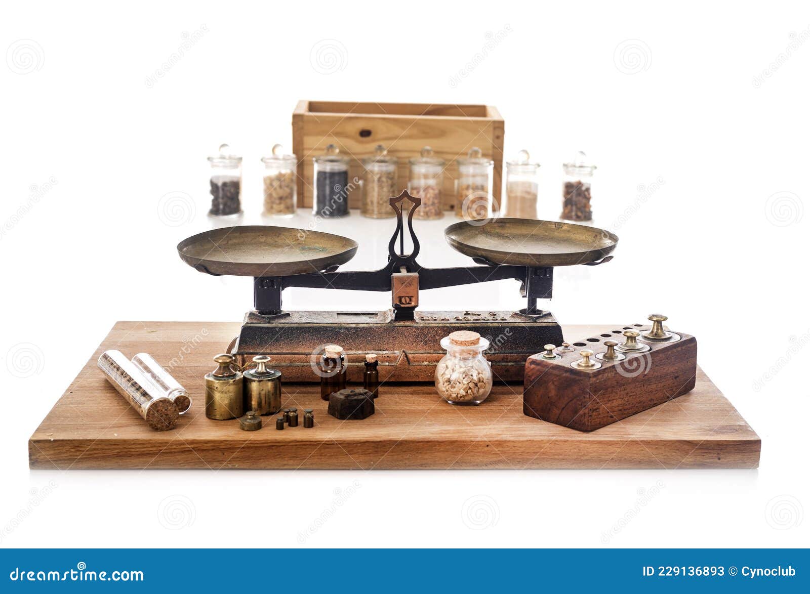 Roberval balance in studio stock image. Image of essences - 229136893