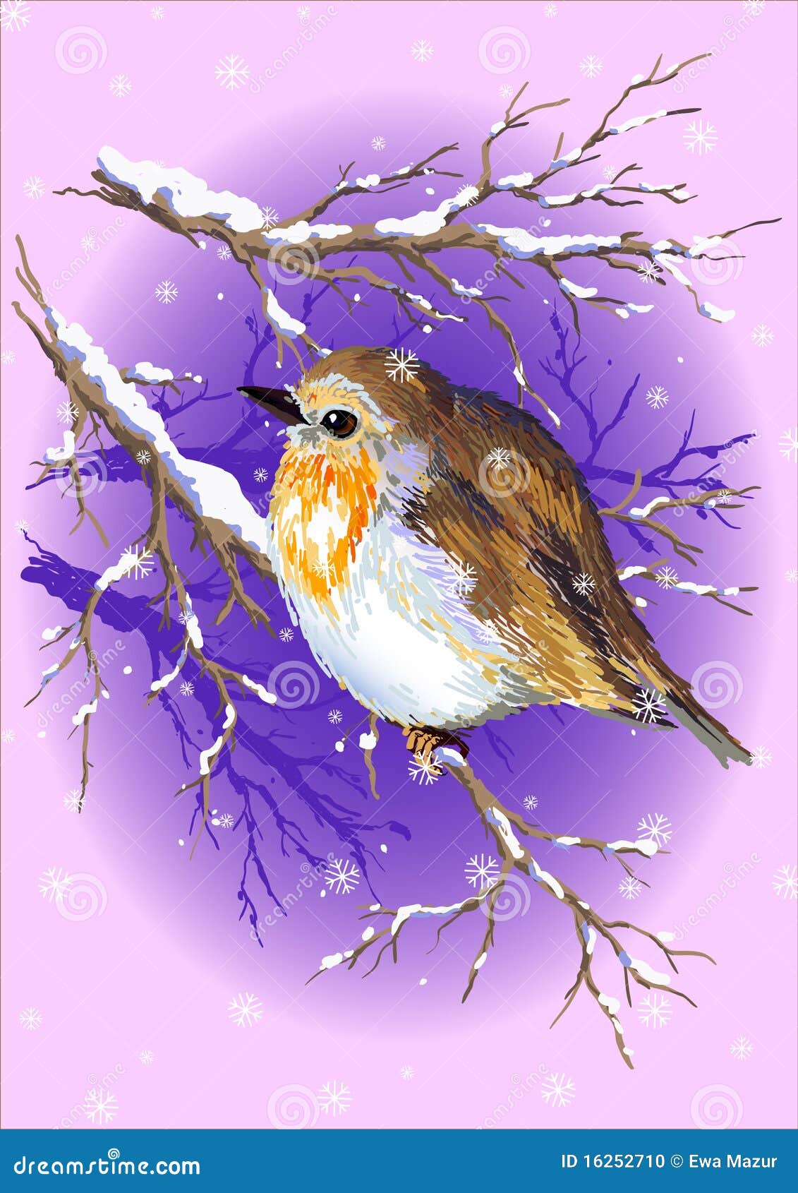 Robin stock vector. Illustration of nature, perching - 16252710