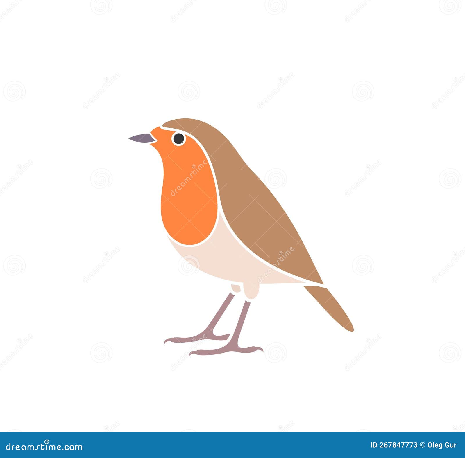 Robin Bird Logo. Isolated Robin Bird on White Background Stock Vector ...