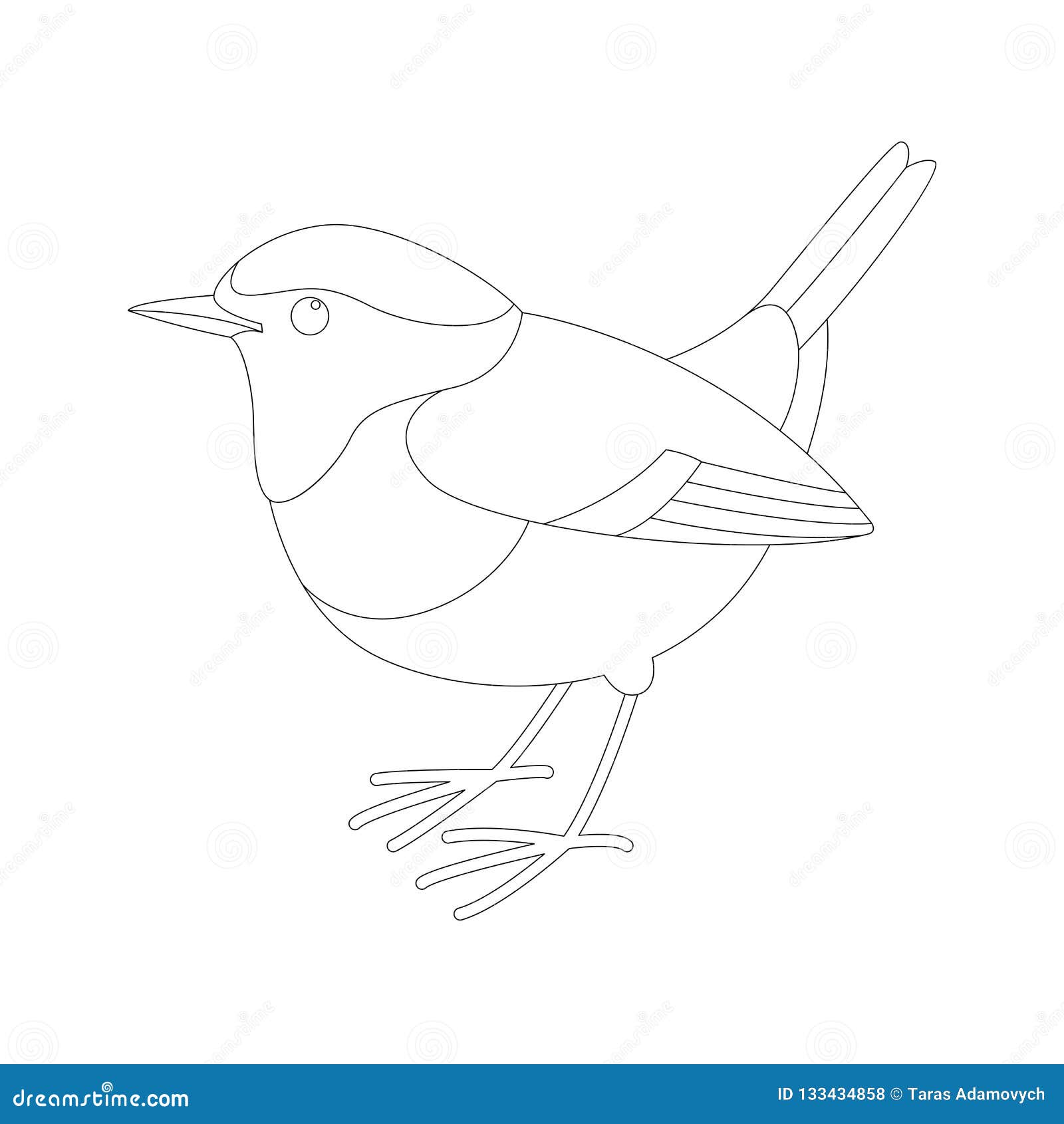 Robin Bird Vector Illustration, Lining Draw ,profile Stock Vector ...