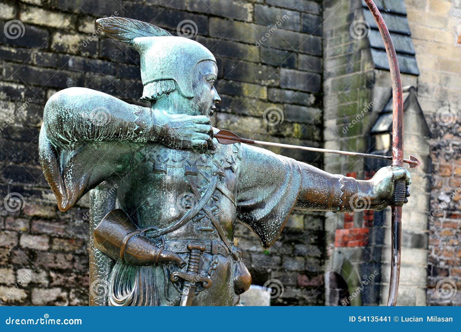 Robin Hood stock image. Image of famous, bronze, fort - 54135441