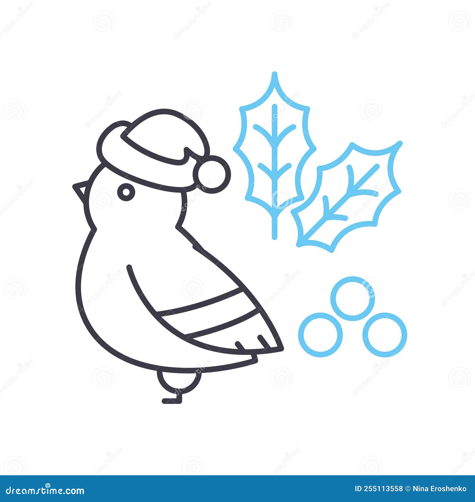 Robin Line Icon, Outline Symbol, Vector Illustration, Concept Sign ...