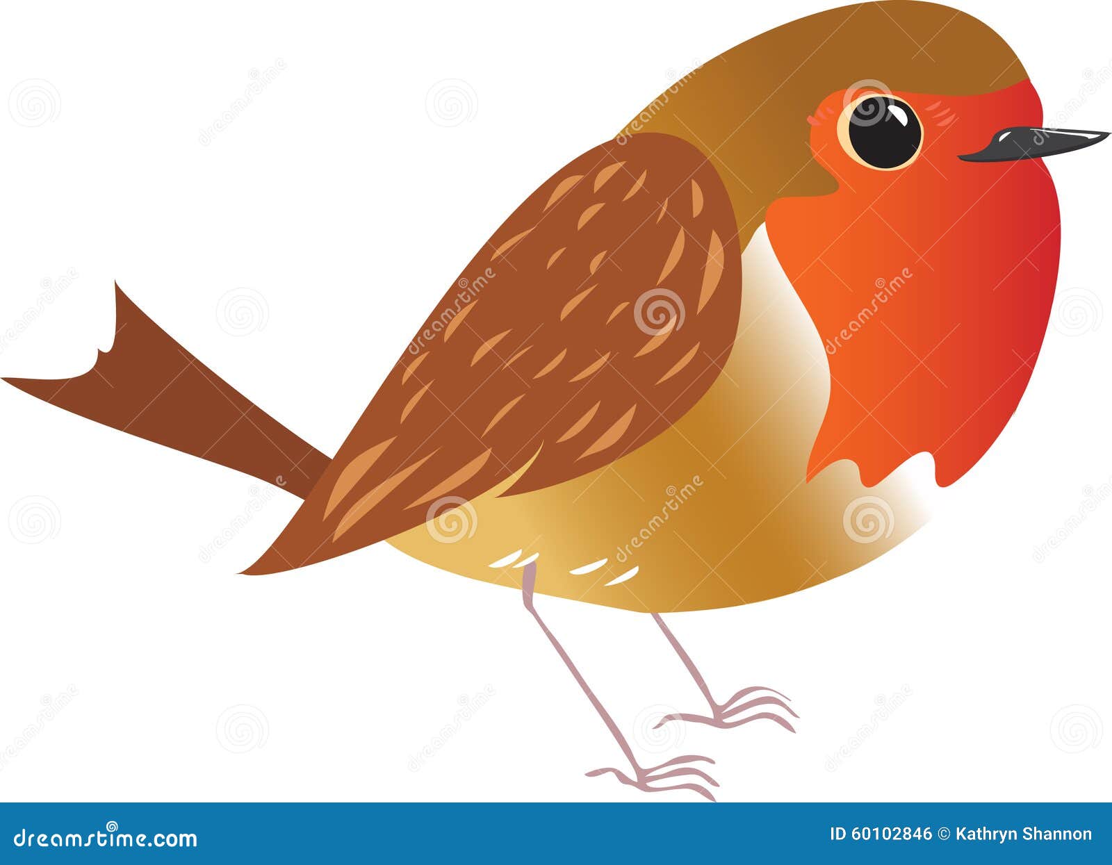 Robin Redbreast vector illustratie. Illustration of beeldverhaal - 60102846