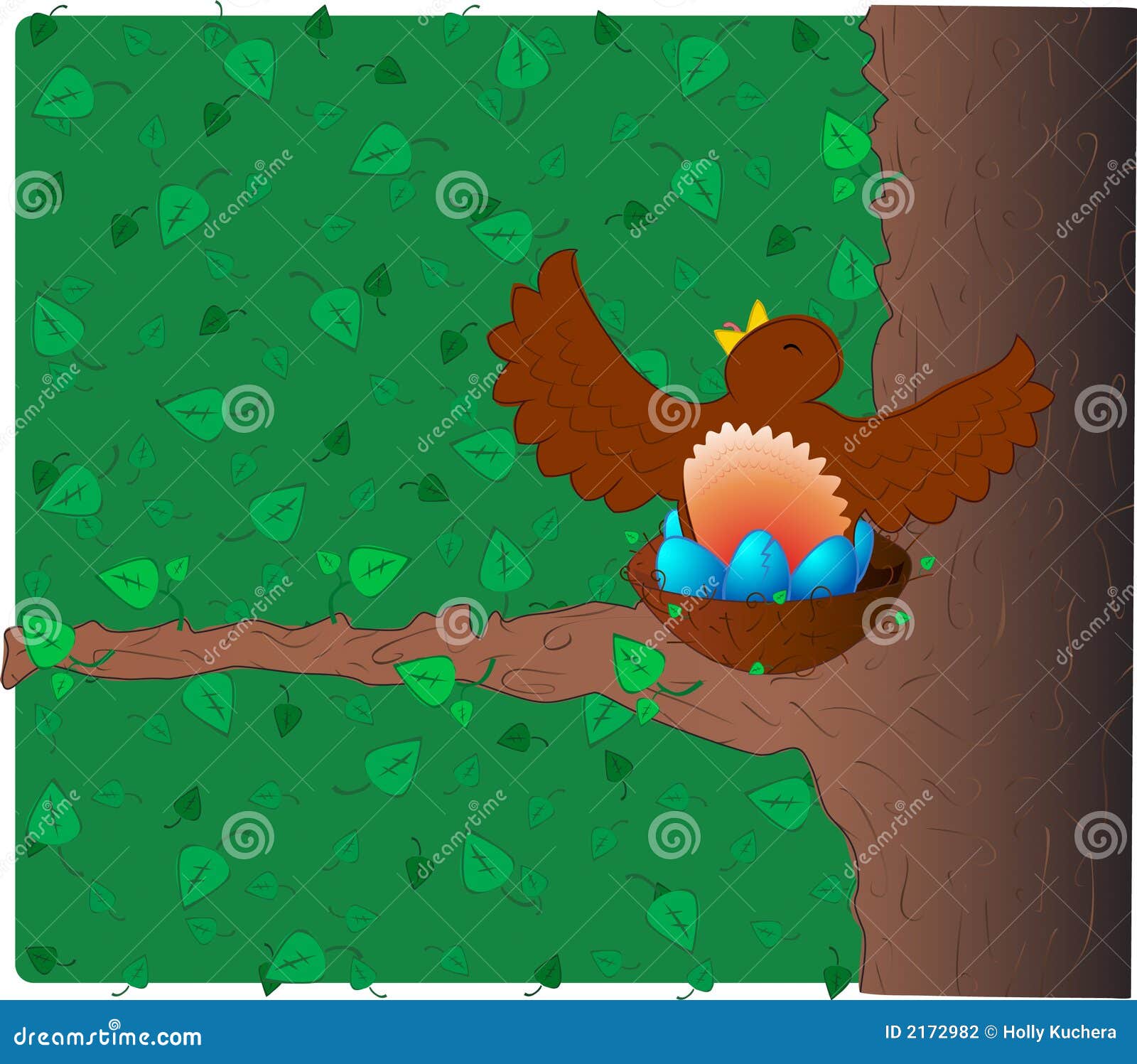 Robin in Tree stock vector. Illustration of critter, drawing - 2172982