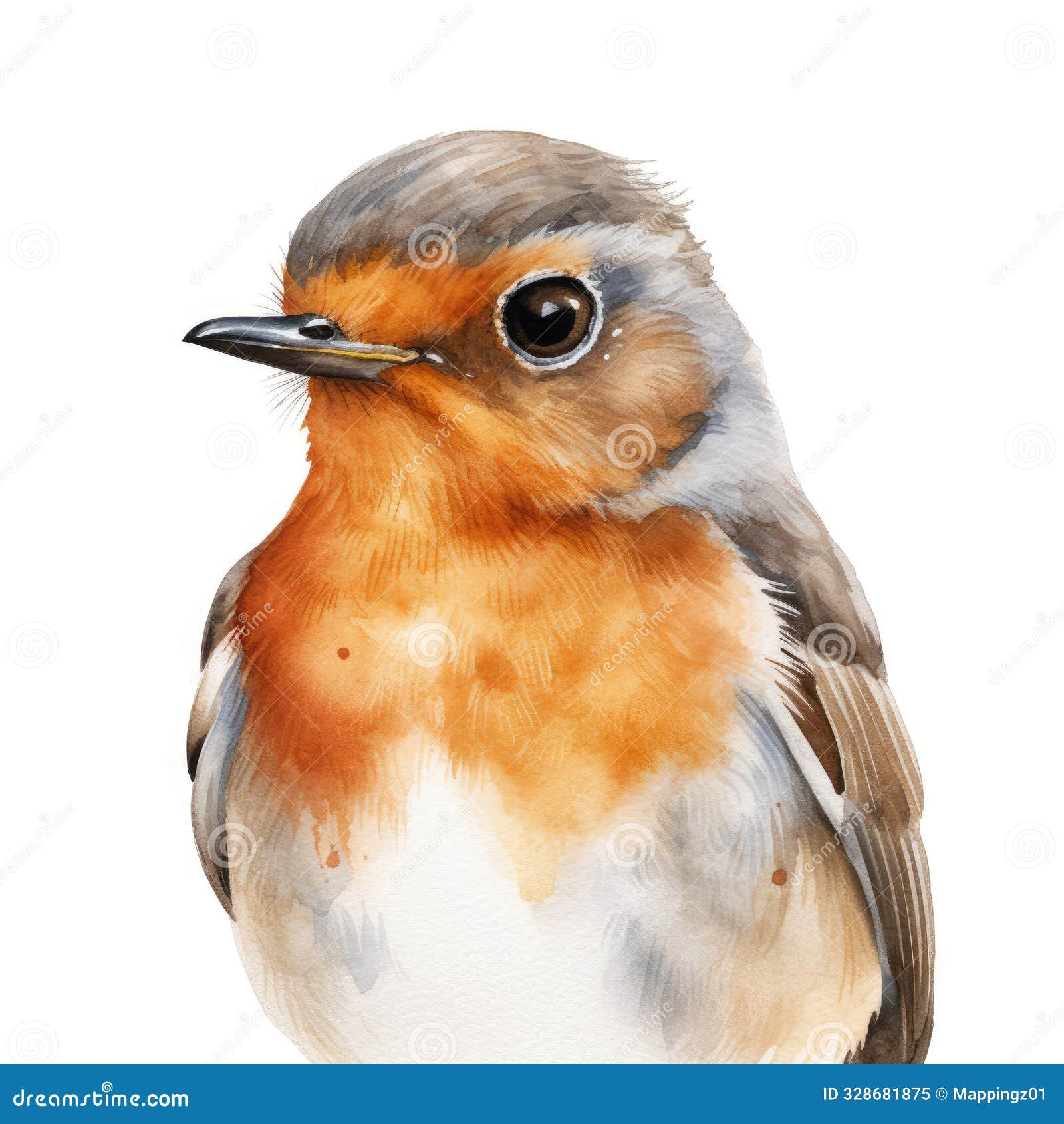 Robin stock illustration. Illustration of pastels, print - 328681875