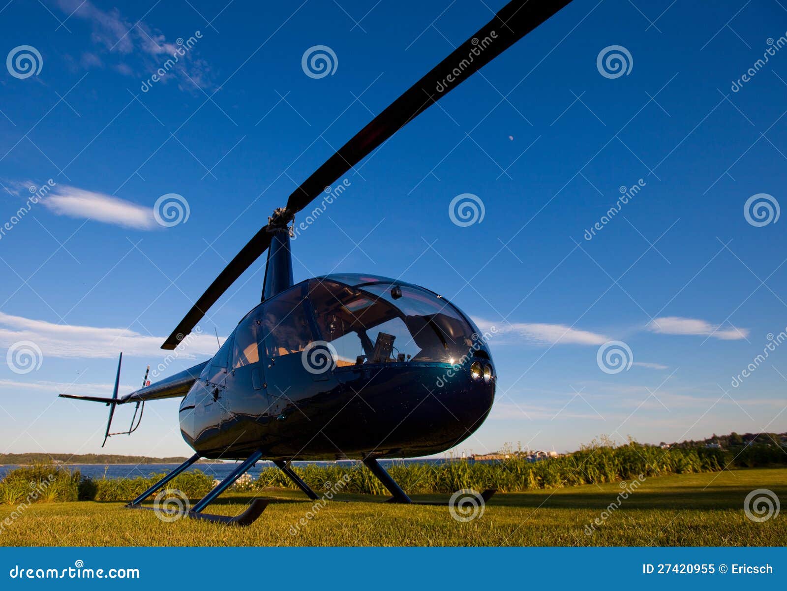 Robinson R-44 stock image. Image of afternoon, blades - 27420955