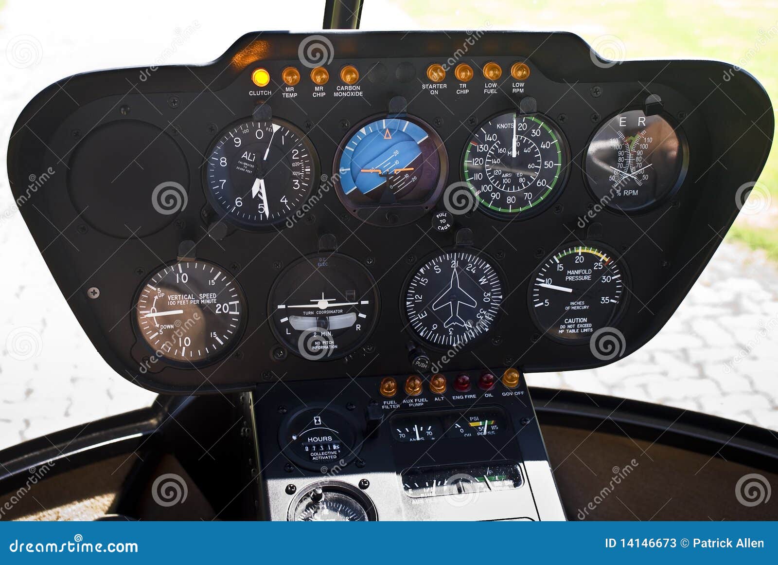 Robinson R44 - Instrument Panel Stock Image - Image of heli, aviation ...