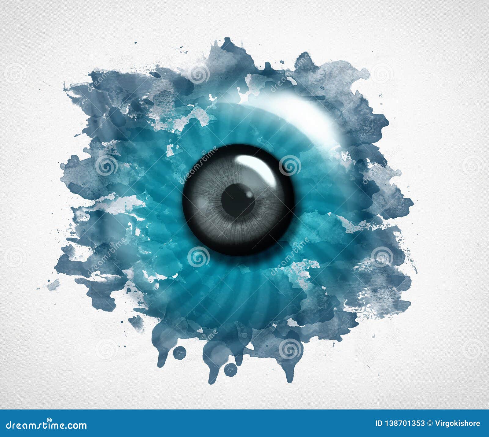 ROBO and HUMAN EYE Artificial Intelligence Stock Illustration ...